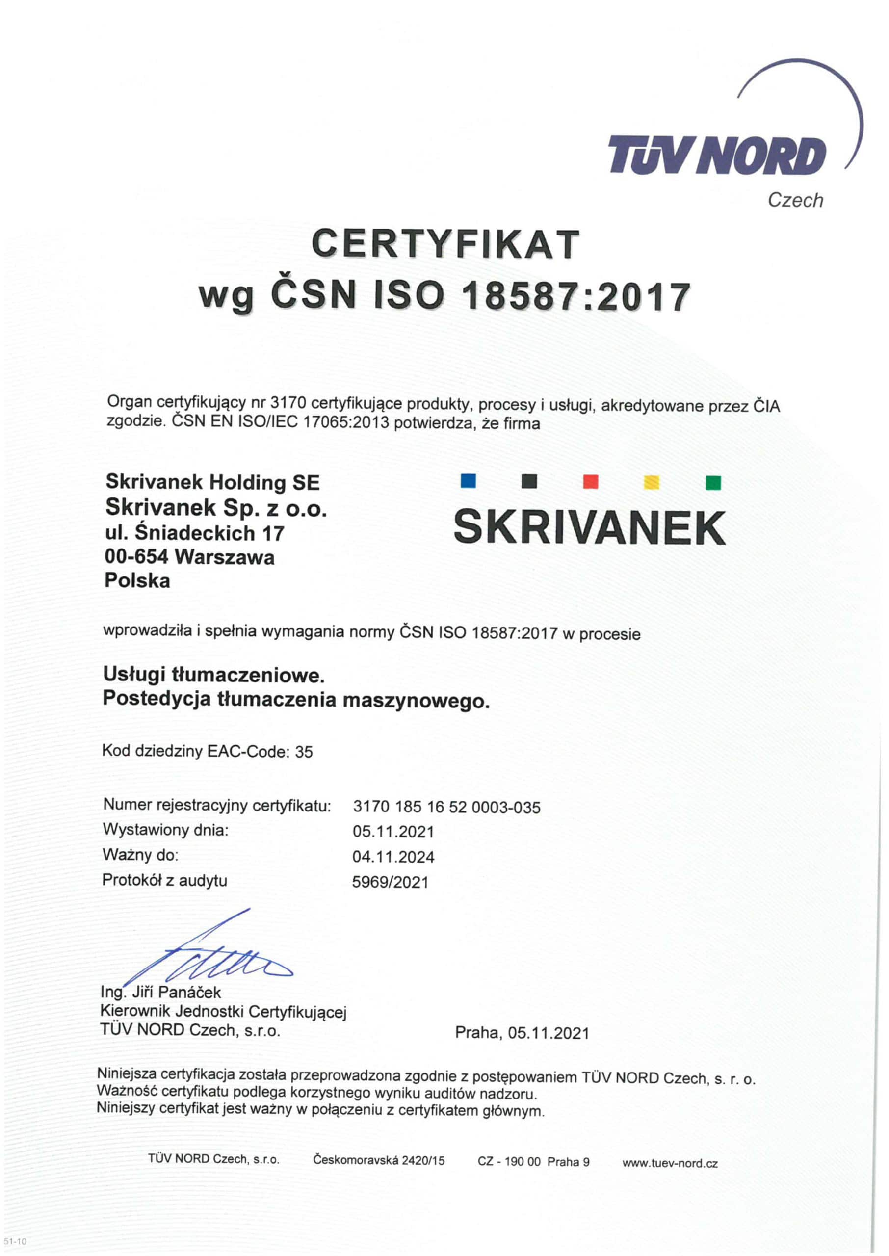 ISO 18587:2017 – Standardy i normy jakości w tłumaczeniach | Skrivanek